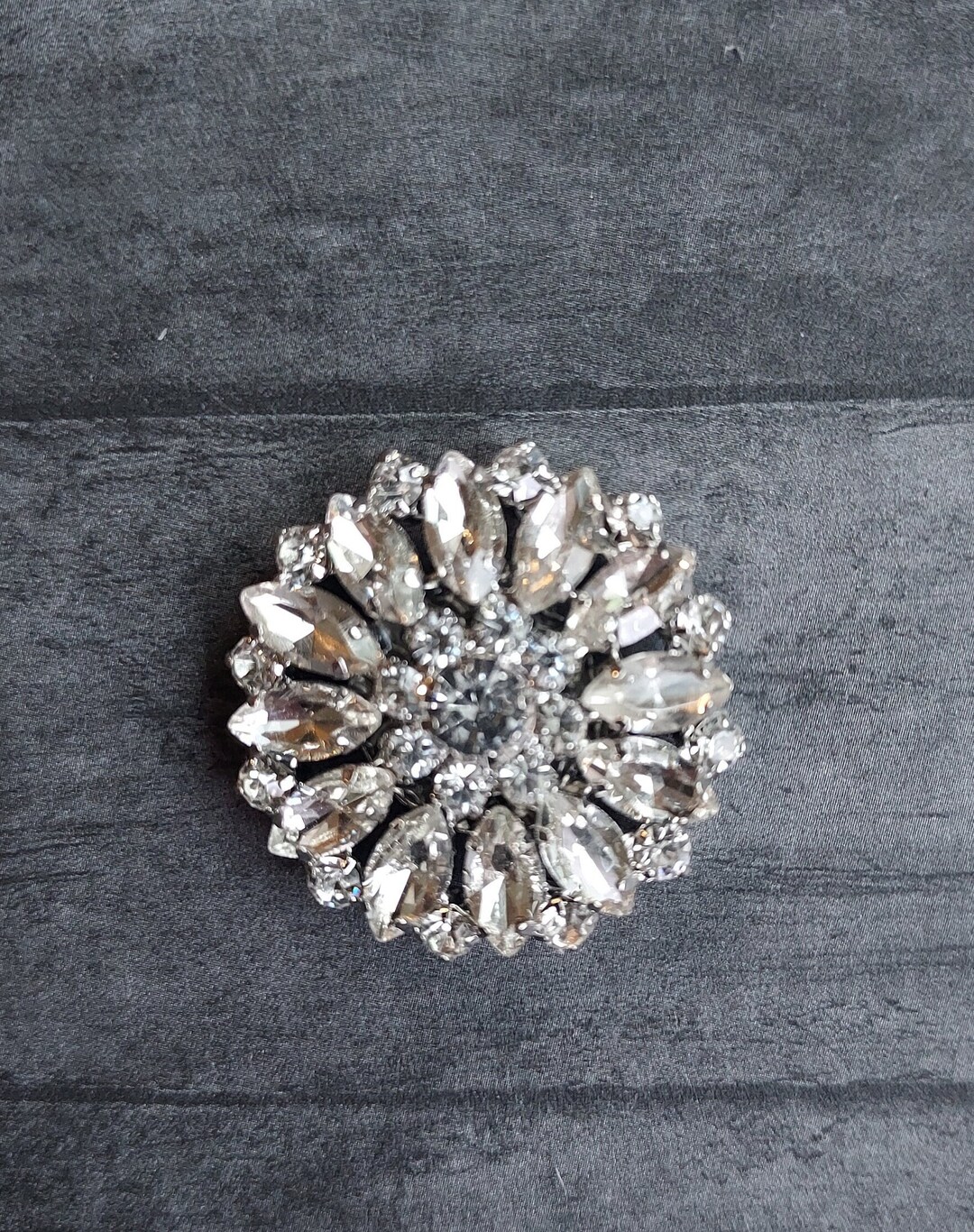 30mm Clear Crystal Magnetic Brooch, Magnetic Lapel, Horse Show Brooch ...