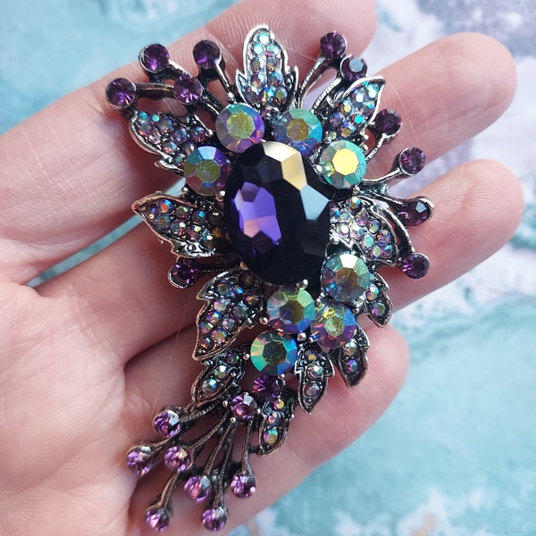 Purple Brooch - Etsy