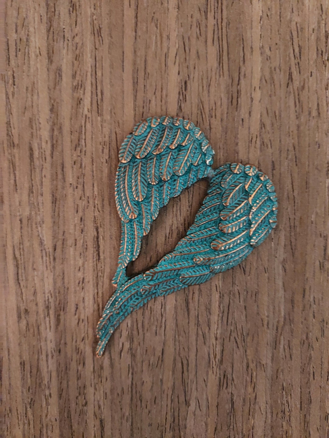 CLEARANCE Magnetic Angel Wings Brooch, Copper Patina. Angel Heart ...