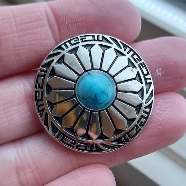 Turquoise Brooch - Etsy