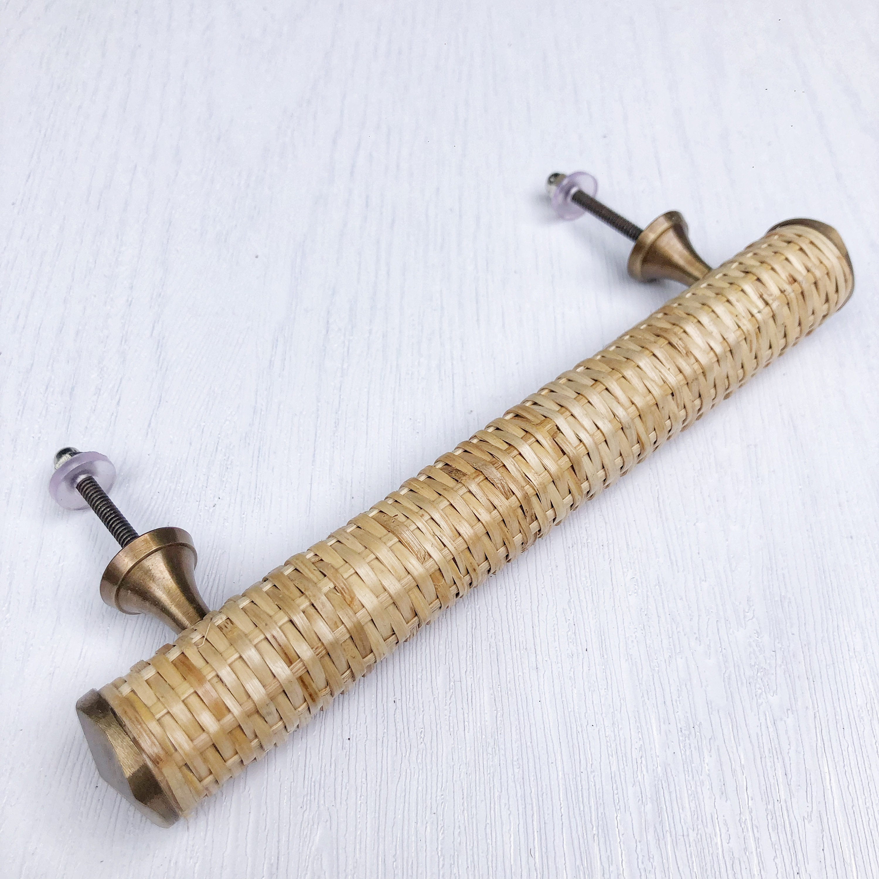 Medium Rattan Handle Rattan Handles Boho Handle Natural - Etsy