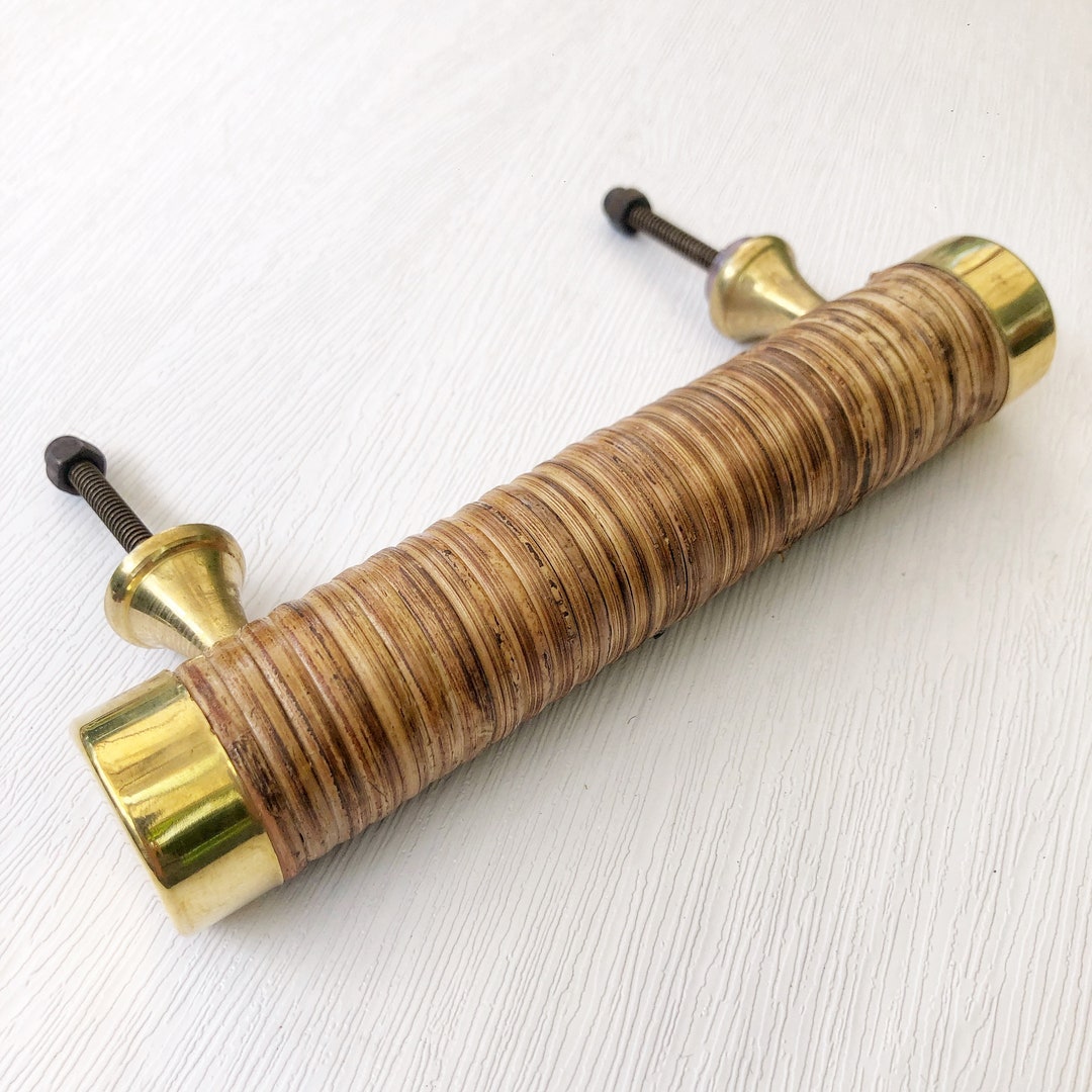 Round Rattan Handle Natural Rattan Boho Handles Cabinet Handles Handles ...