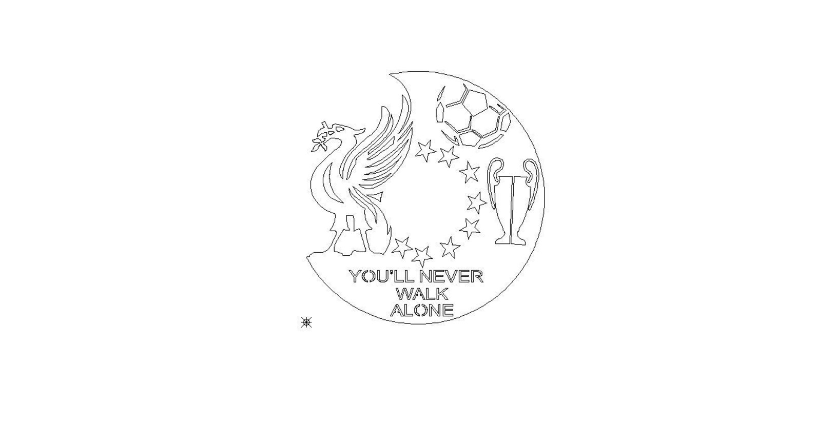 Liverpool You'll Never Walk Alone DXF File | Etsy