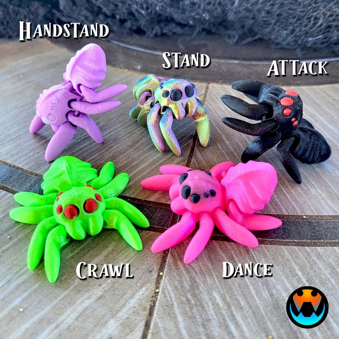 Articulated Spiders Fidget Toys ADHD Soother New Kinds Rose and a Lucky ...