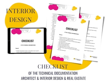 Checklist Architect, Interior Design, Printableto-do List, Custom Made ...