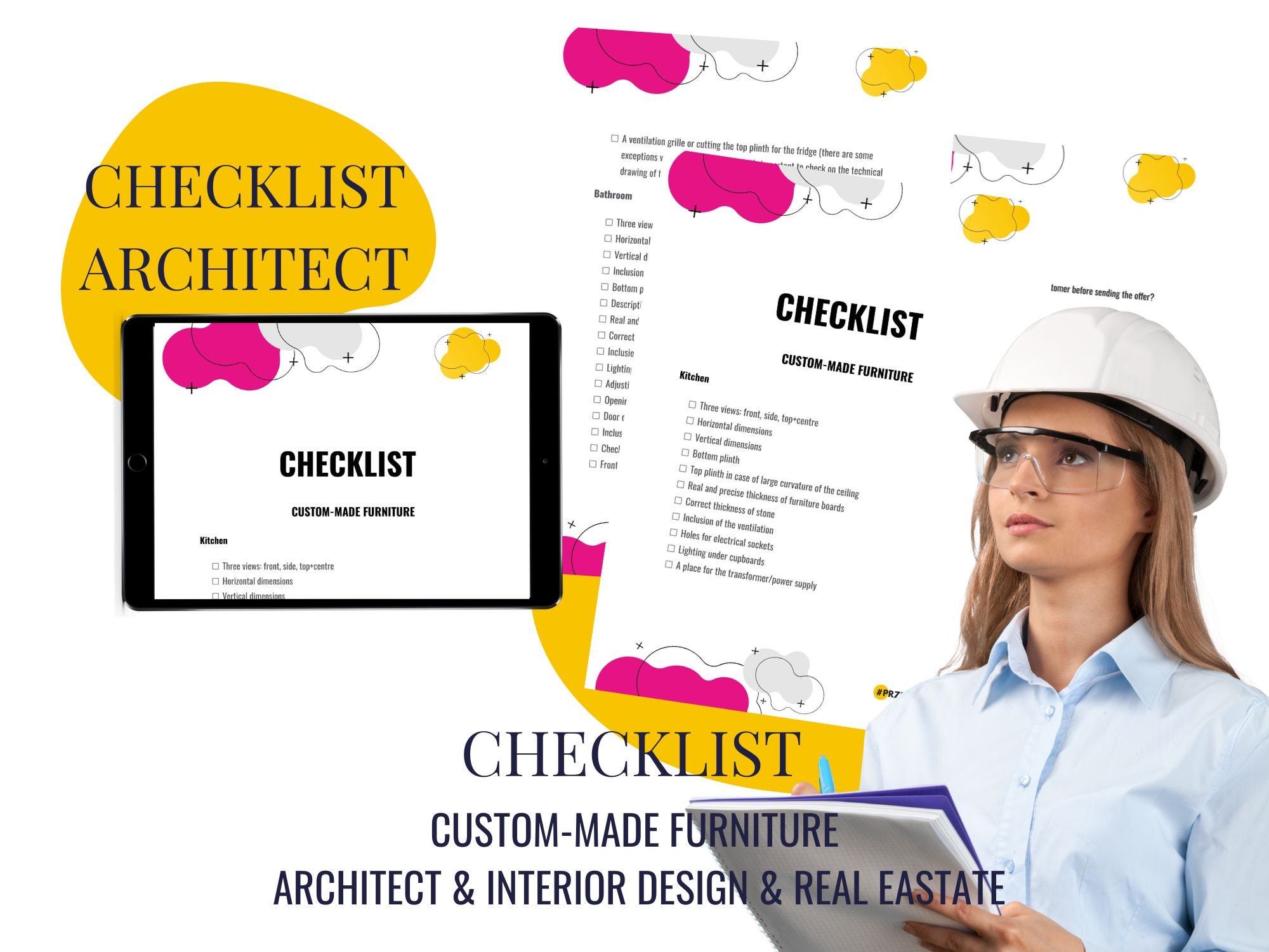 Checklist Architect, Interior Design, Printableto-do List, Custom Made ...
