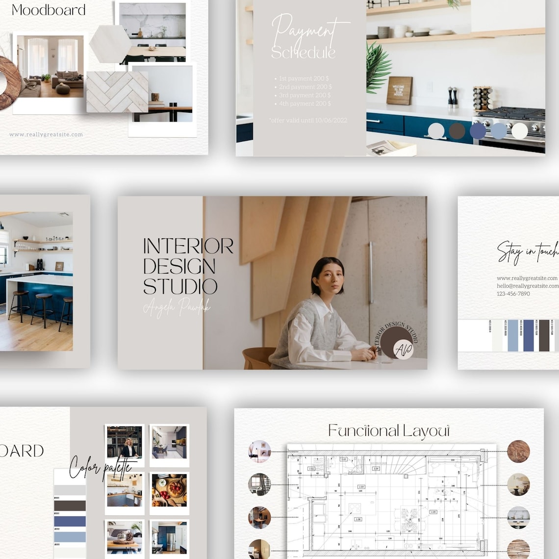 Client Presentation Templates Design Board Moodboards - Etsy
