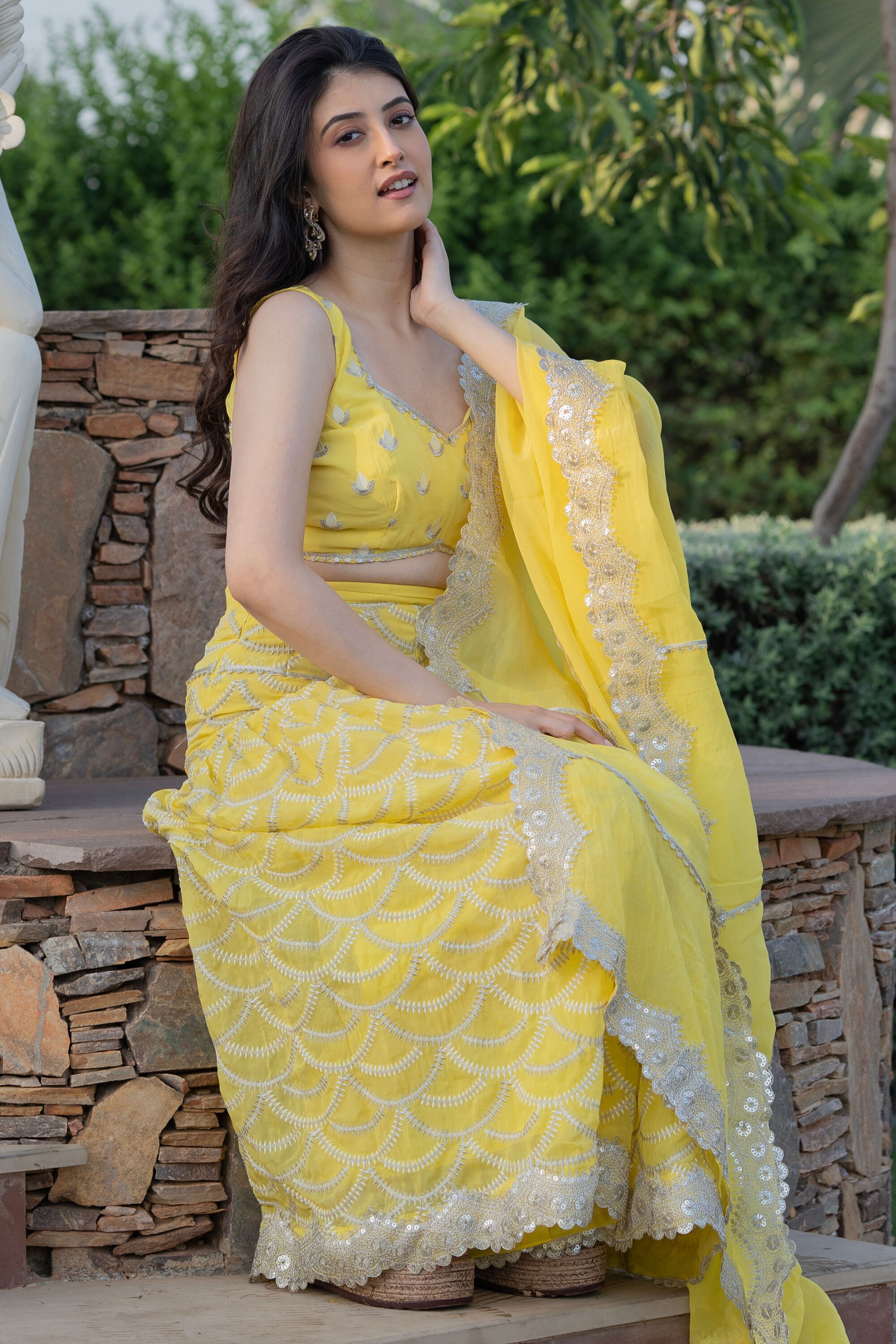 Haldi Yellow Sharara Set , Wedding Wear , Festive Wear , Women Wear ...