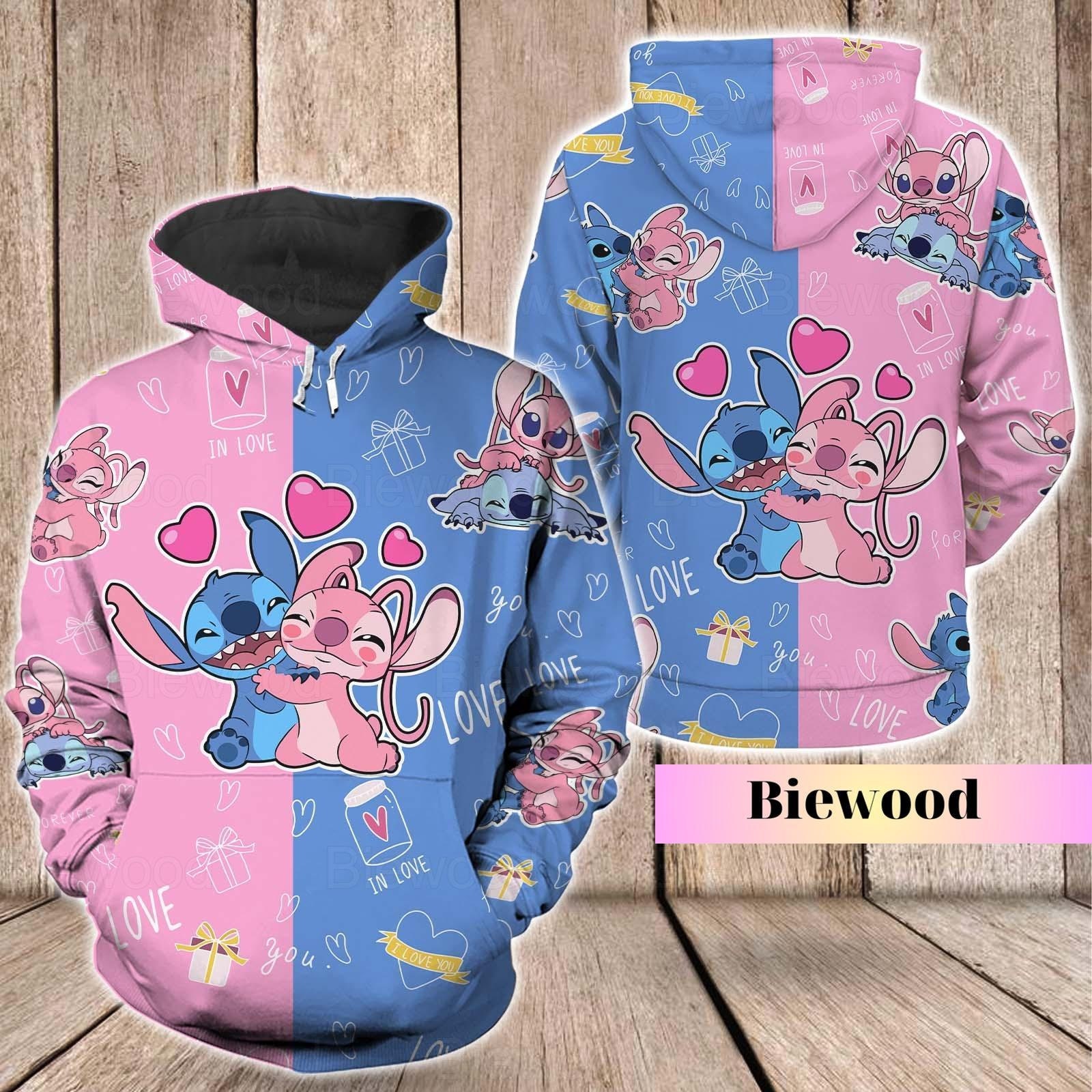 Stitch And Angel Couple Hoodie, Stitch Angel Couple sold by Elusive ...