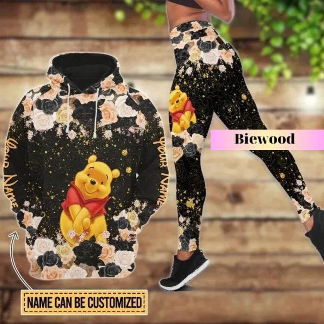 Christmas Pooh Hoodie/legging, Workout Leggings, Personalized Pooh ...