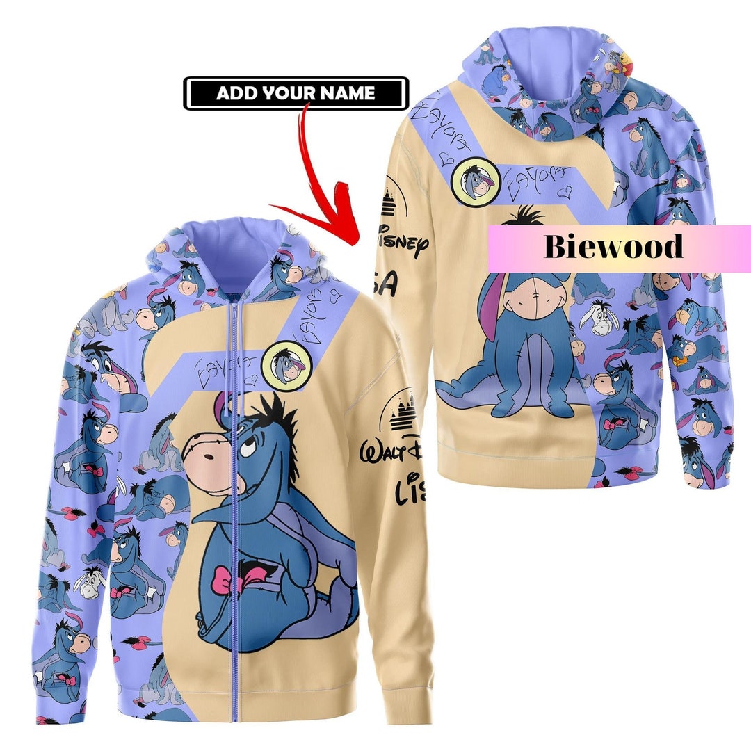 Eeyore Hoodie, Pooh Bear Hoodie, Disney Eeyore Shirt, Personalized ...