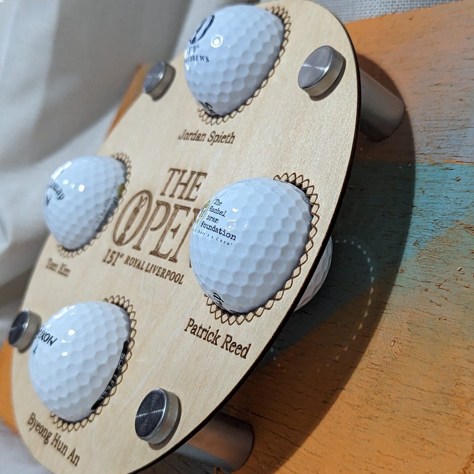 Golf Ball Display, Wall Mounted Ball Display, Custom-made Ball Plaque ...