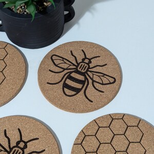Manchester Bee Coasters Honeycomb Design Unique Housewarming Gift ...