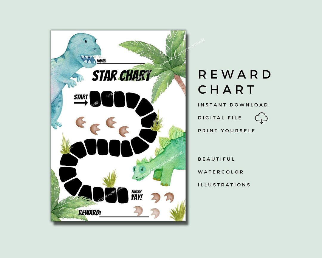 Printable Dinosaur Reward Chart | Dinosaur Kids Behavior Chart ...