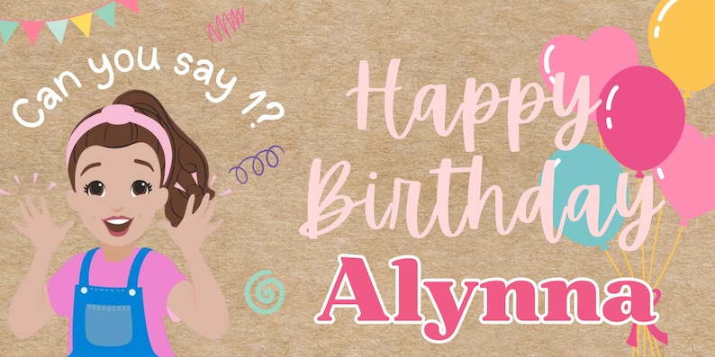 Ms. Rachel Birthday Banner (hand Painted) - Etsy