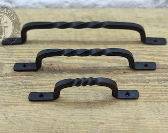 Furniture Forged Handle Blacksmith Iron Rustic Drawer Handle - Etsy