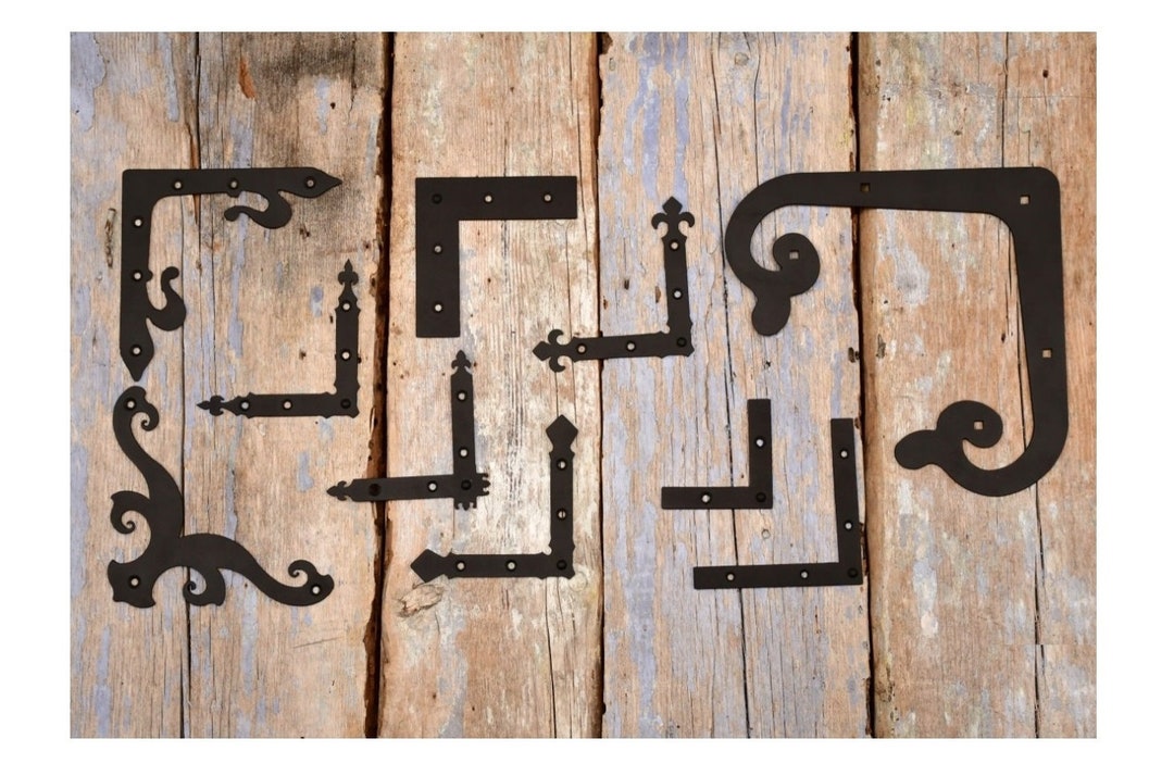 Forged Door Decorative Corner, Farmhouse Home Decor, L Corner Bracket ...