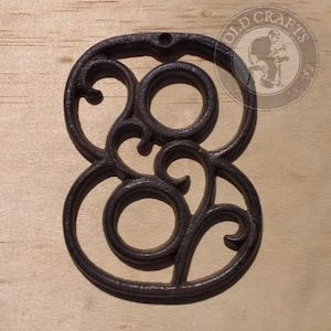 Vintage Decorative Cast Iron Numbers With Mounting Screws, Small Cast ...