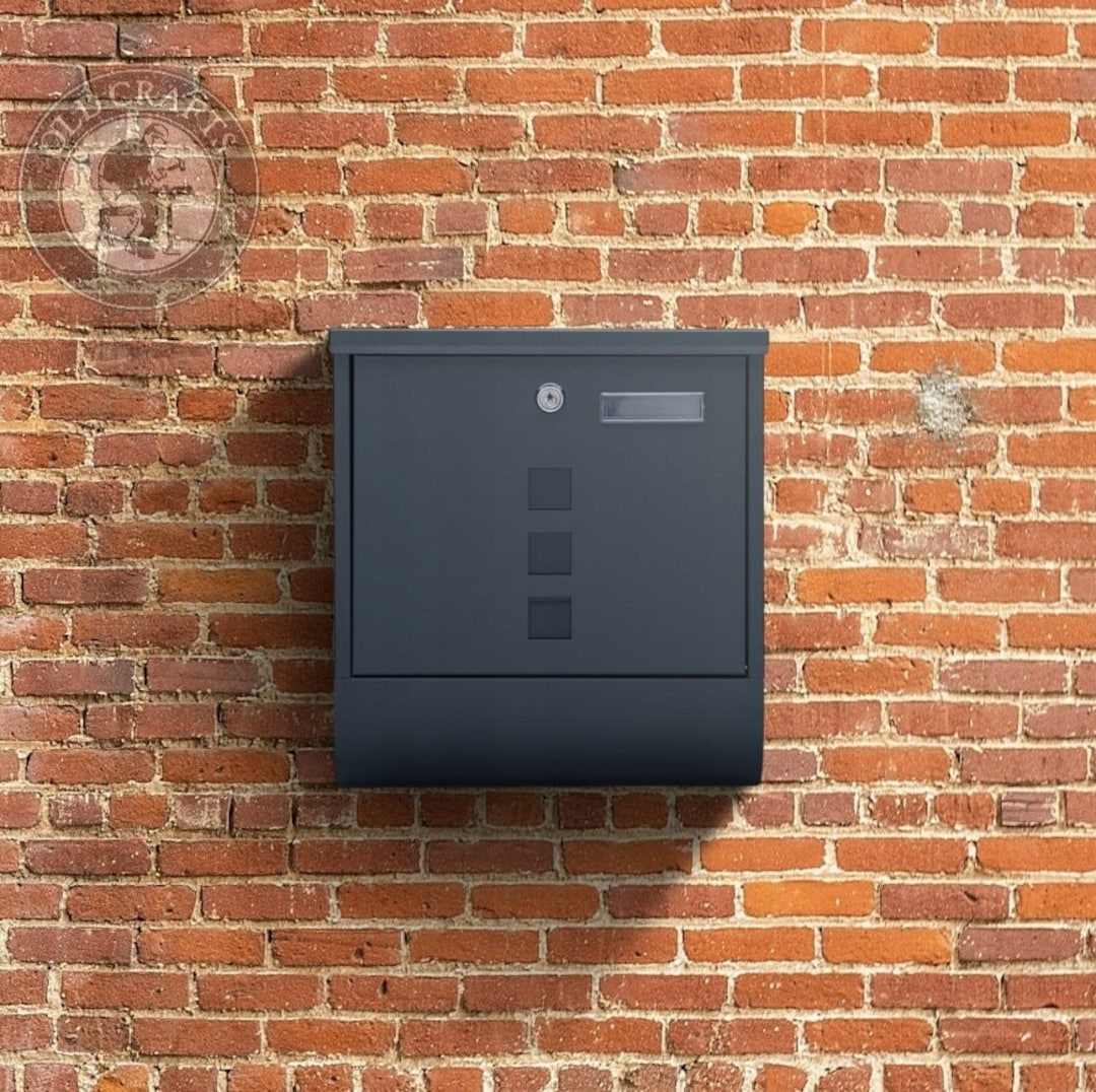 Letter Box With a Newspaper Holder, Wall Mounted Mailbox, Minimalist ...