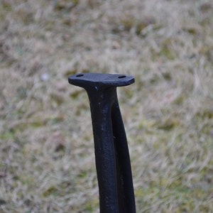 24.4in Pair of Cast Iron Table Ends, Rustic Table Bases, Iron Furniture ...