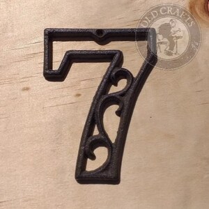 Vintage Decorative Cast Iron Numbers With Mounting Screws, Small Cast ...