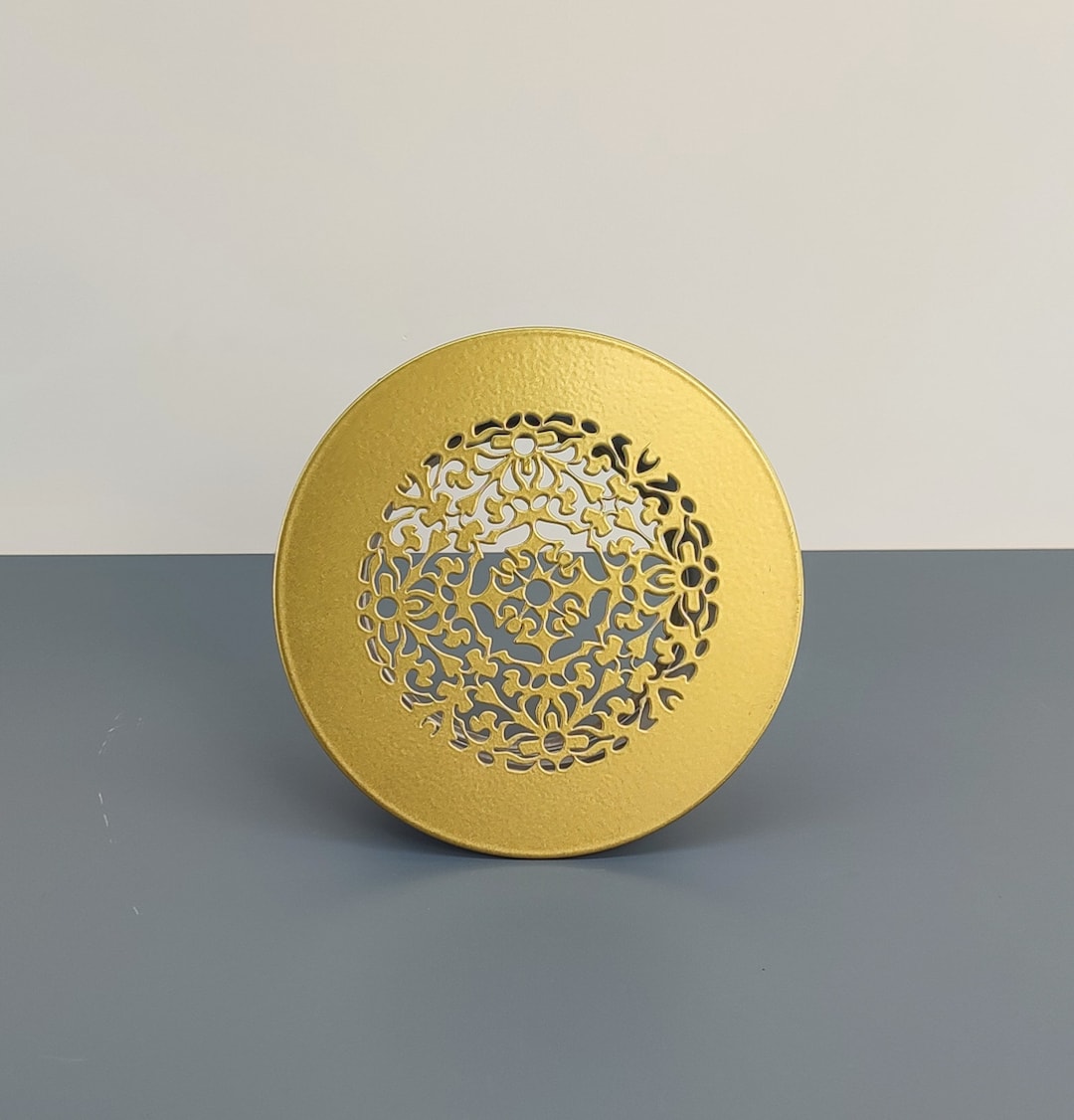 Gold Round Decorative Vent Plate Cover, Recuperation Grating, Round ...