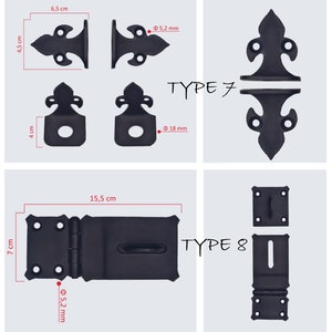 Cottage Forged Iron Slide Bolt Lock, Shutters Latch Lock, Rustic Door ...