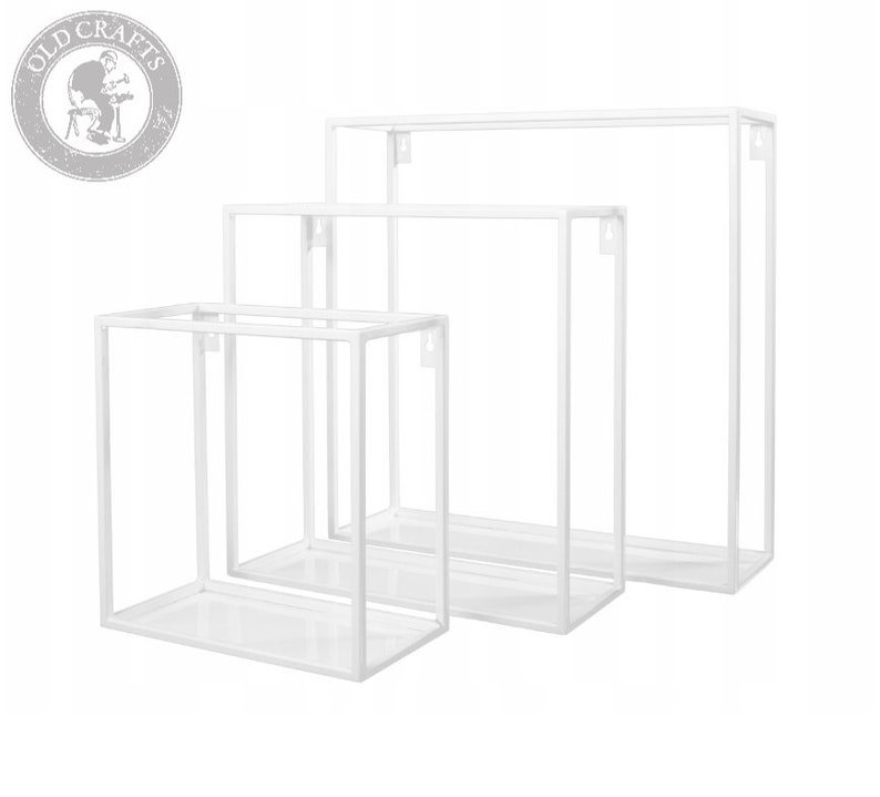 Square Shelfs Hanging Rustic Loft Style Solid Metal Shelf - Etsy