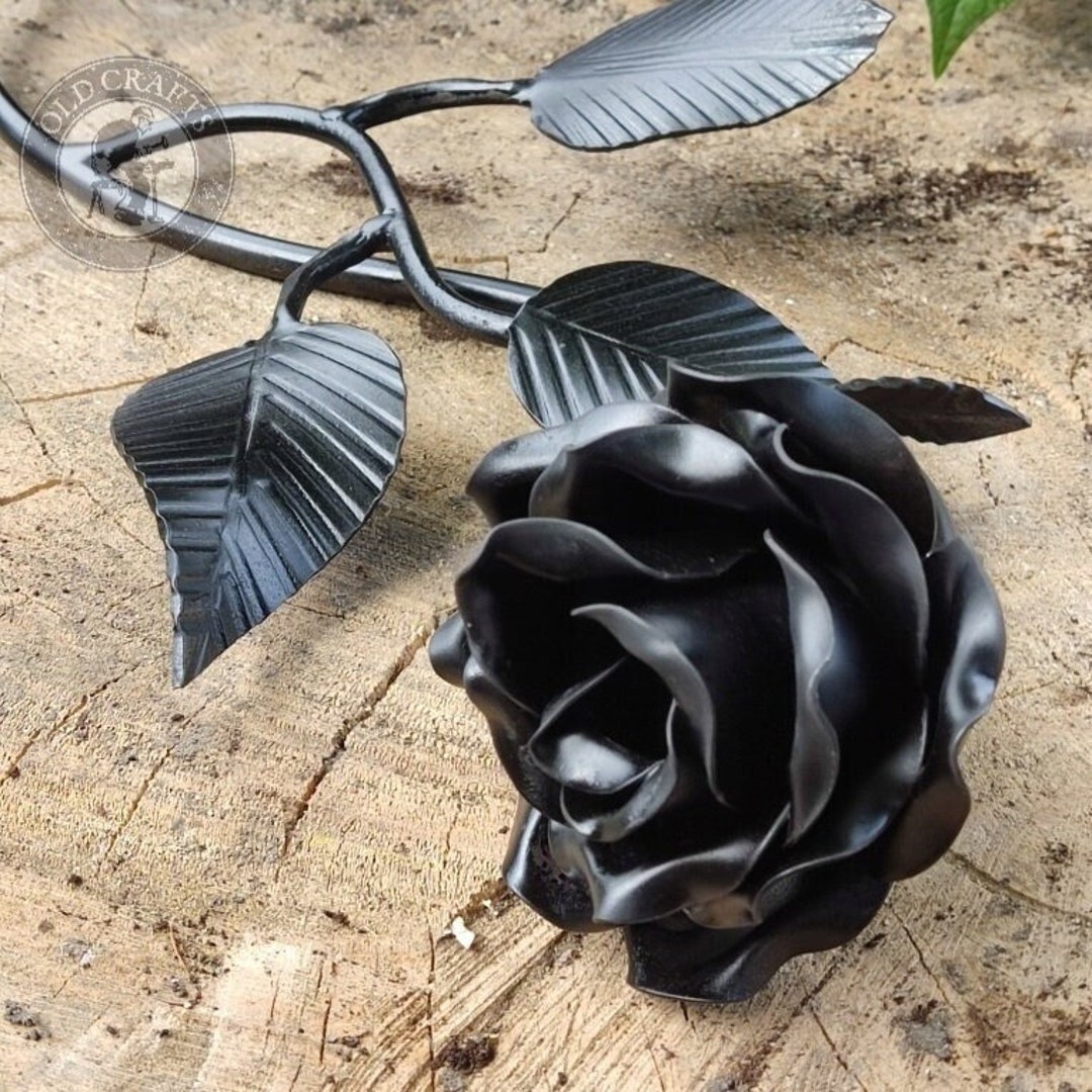 50CM Hand Forged Iron Rose, Hand Forged Steel Rose, Handmade Rose ...