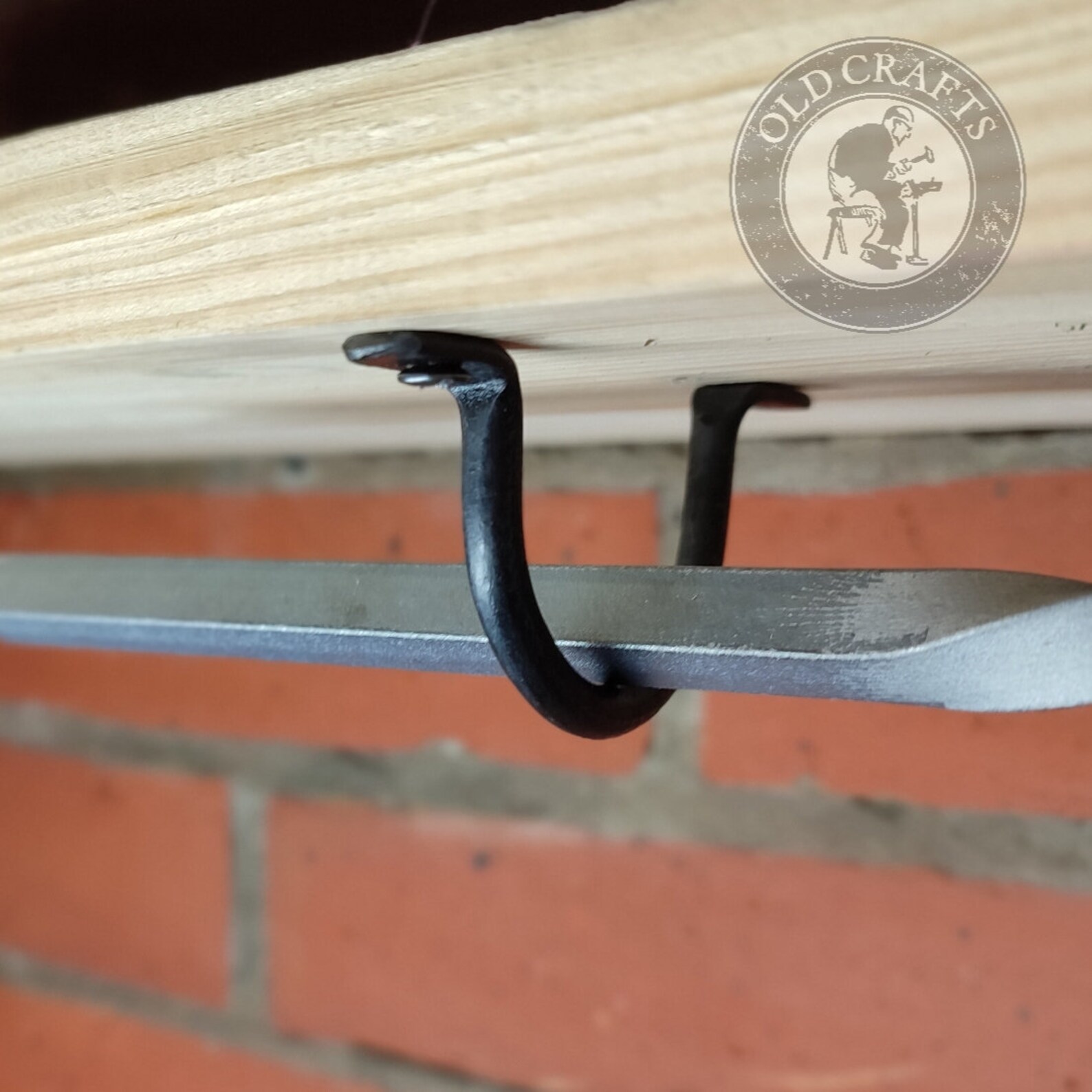 Blacksmith Forged Under Counter Hook Shackle, Iron Shelf Under Holder ...