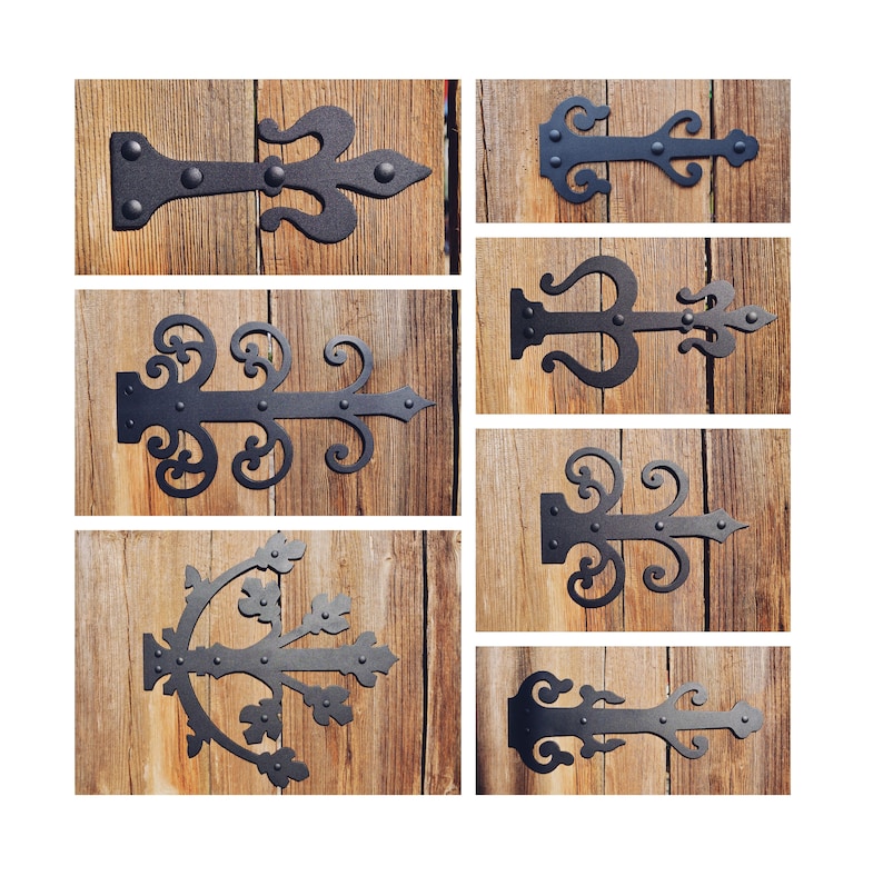 XL Hand Forged Dummy Hinge, Decorative Hinge, Faux Fake Hinge, Bracket ...