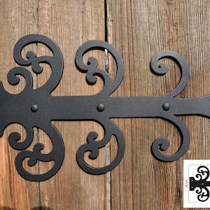 XL Hand Forged Dummy Hinge, Decorative Hinge, Faux Fake Hinge, Bracket ...