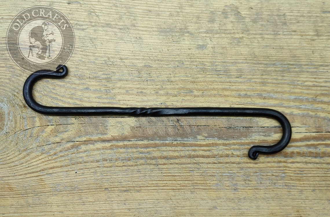 9 Long Twisted S Hook Nine Inch Long Hand Forge S Hook - Etsy
