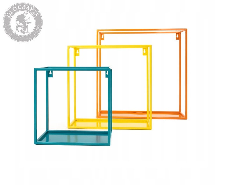 Square Shelfs Hanging Rustic Loft Style Solid Metal Shelf - Etsy