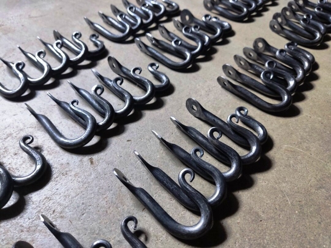 Blacksmith Forged Coat Hooks Hook, Wall Mounted Iron Hook, Nail Hooks ...