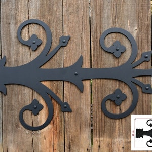 XL Hand Forged Dummy Hinge, Decorative Hinge, Faux Fake Hinge, Bracket ...