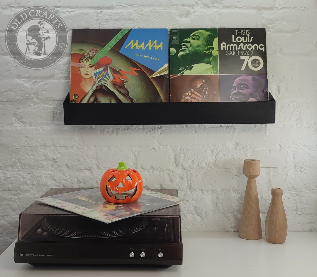 Record Wall Mount Shelf, Black Vinyl Record Storage for Wall, Vinyl ...