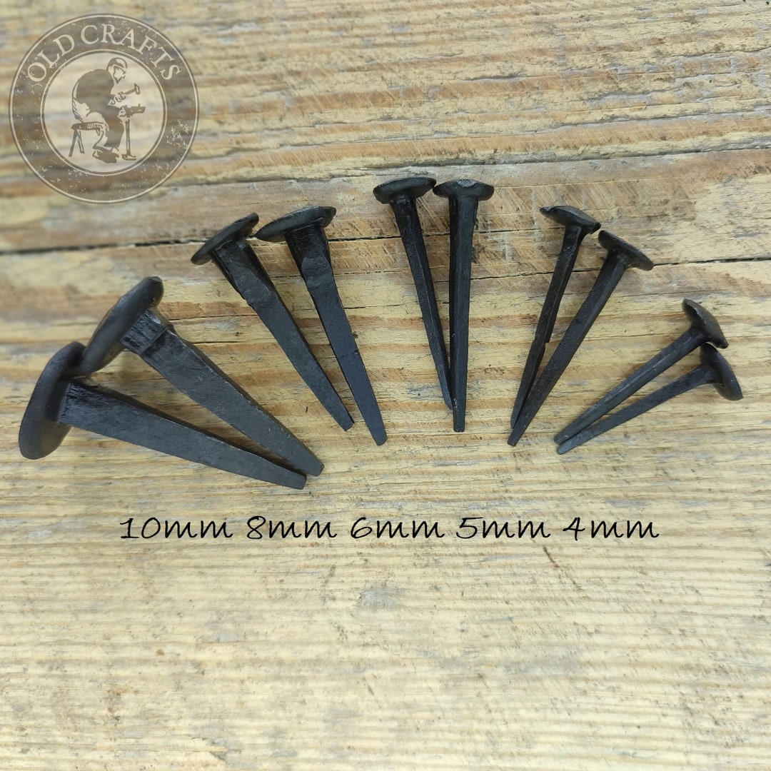 Pack of 5 HAND FORGED Nails, Blacksmith Nails, Handmade Iron Steel ...