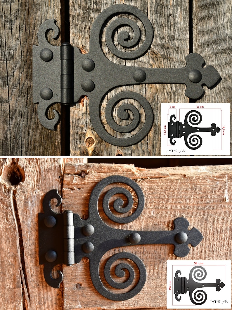 Hand Forged Decorative Hinge Hinge for Barn Doors Farmhouse - Etsy