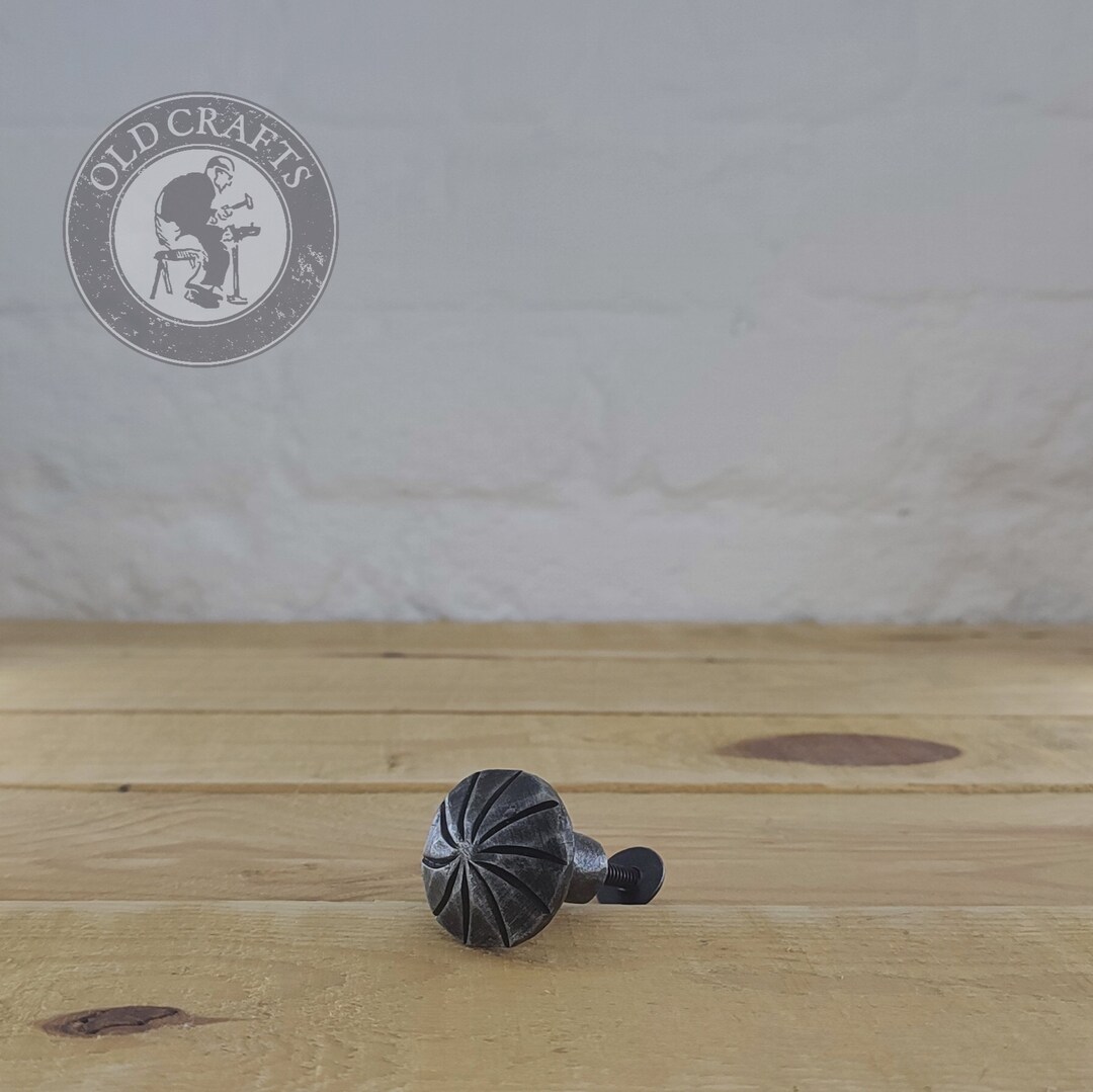 Kitchen Cabinet Knob, Furniture Knob, Hand Forged Knob, Round Metal Knob, Loft Pull, Drawer ...