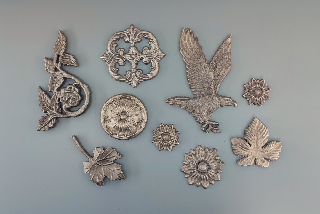 Cast Steel Rosette Ornament, Metal Flower, Cast Iron Flower Rosette ...