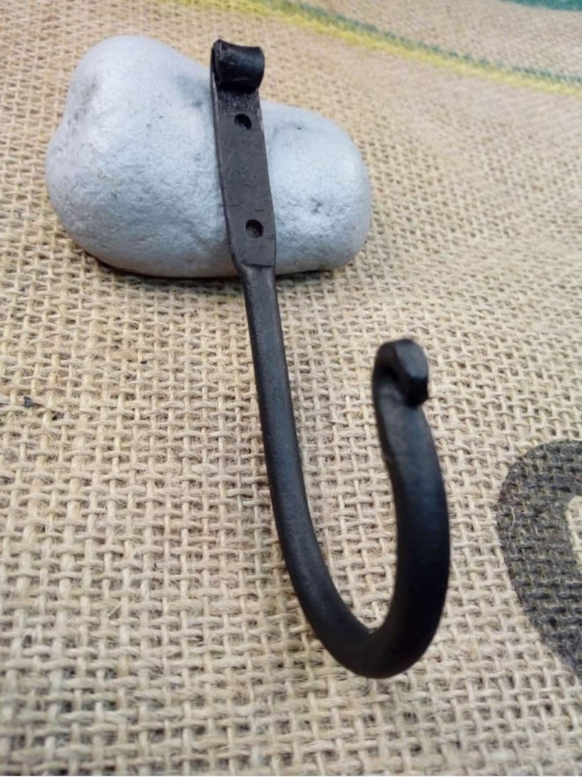 L M Blacksmith Forged Coat Hooks Hook Wall Mounted Iron Hook - Etsy