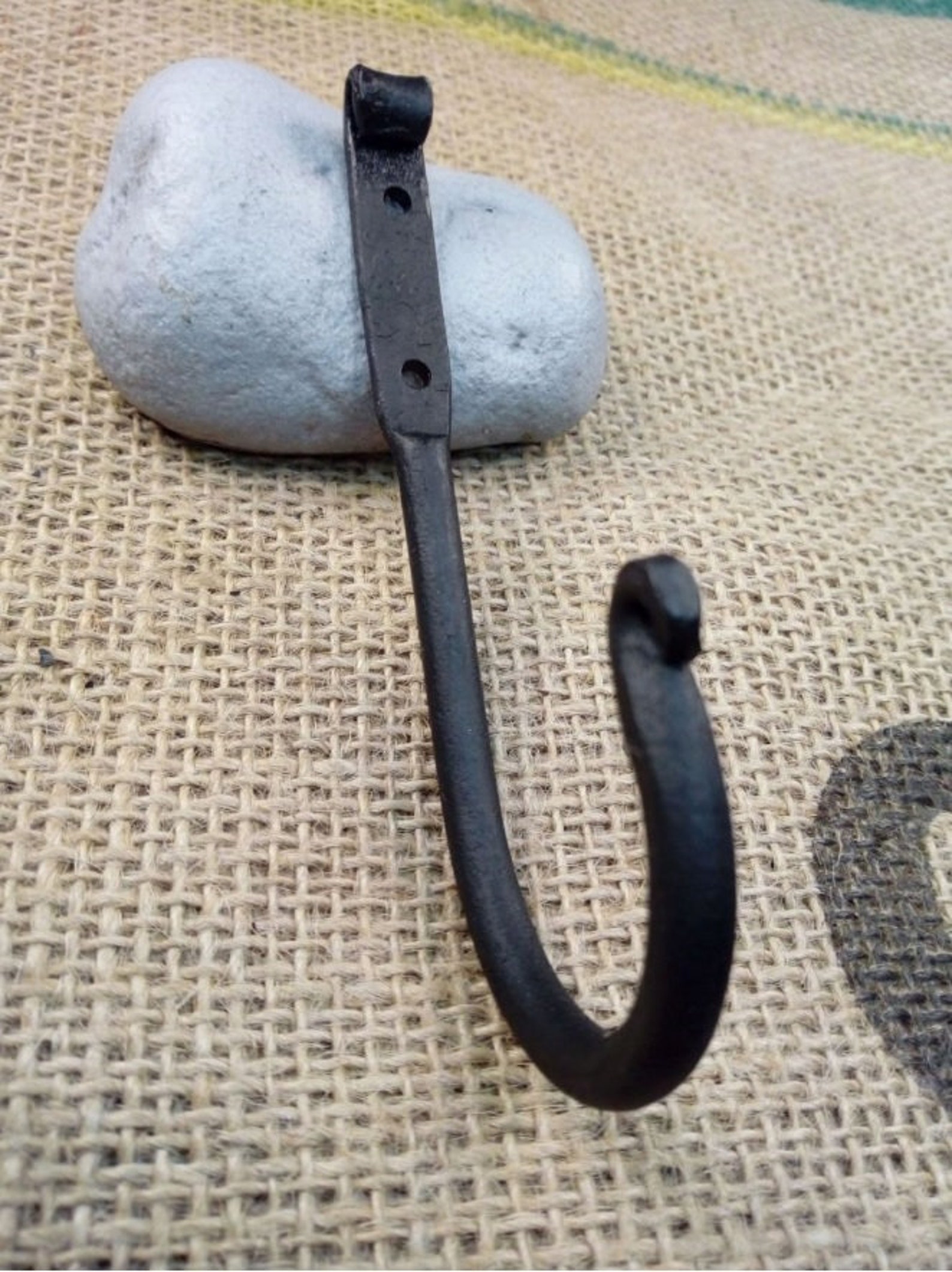 L M Blacksmith Forged Coat Hooks Hook Wall Mounted Iron Hook - Etsy