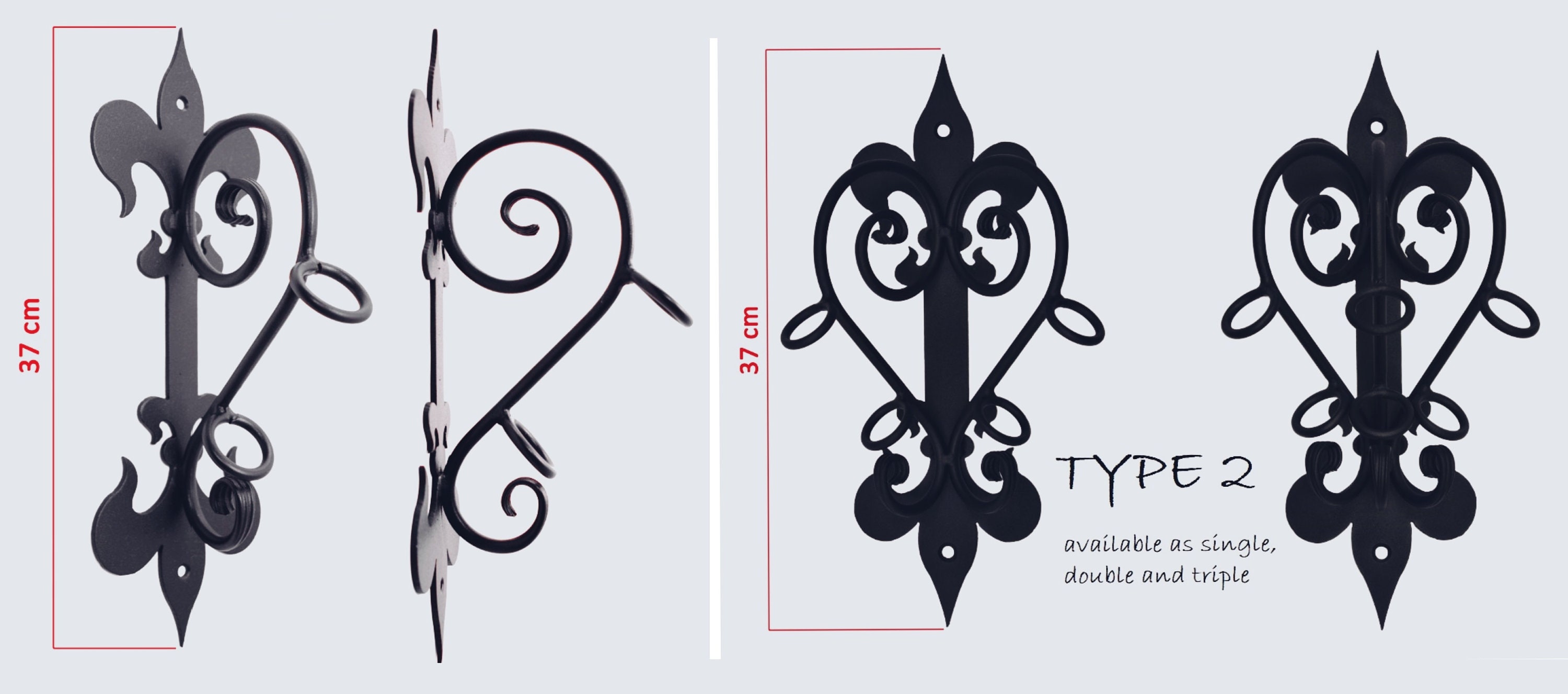 Wrought Iron Single Double Triple Flag Holder Flag Pole - Etsy