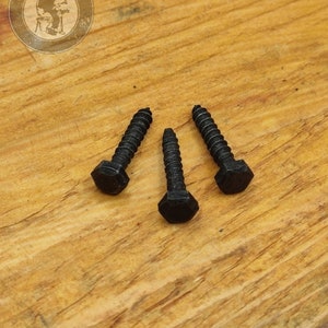 Pack of 10 HAND FORGED Screws, Head Wrought Iron Blacksmith, Rustic ...