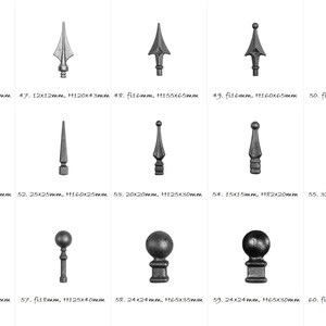 Cast Iron Decorative Gate Fence Arrowhead , Forged Cast Steel Arrowhead ...