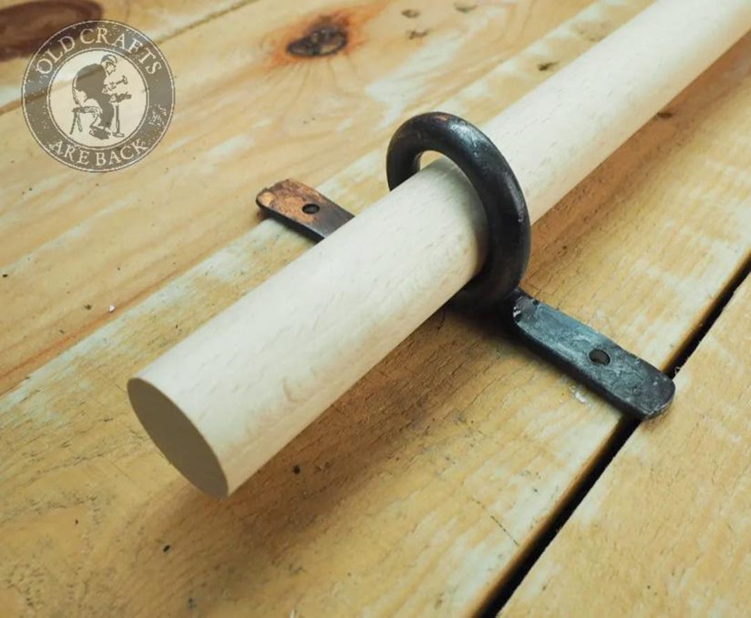 Pair of Rustic Curtain Rod Holders, Curtain Hooks, Curtain Support ...