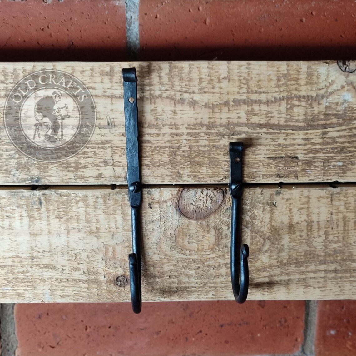 L M Blacksmith Forged Coat Hooks Hook Wall Mounted Iron Hook - Etsy