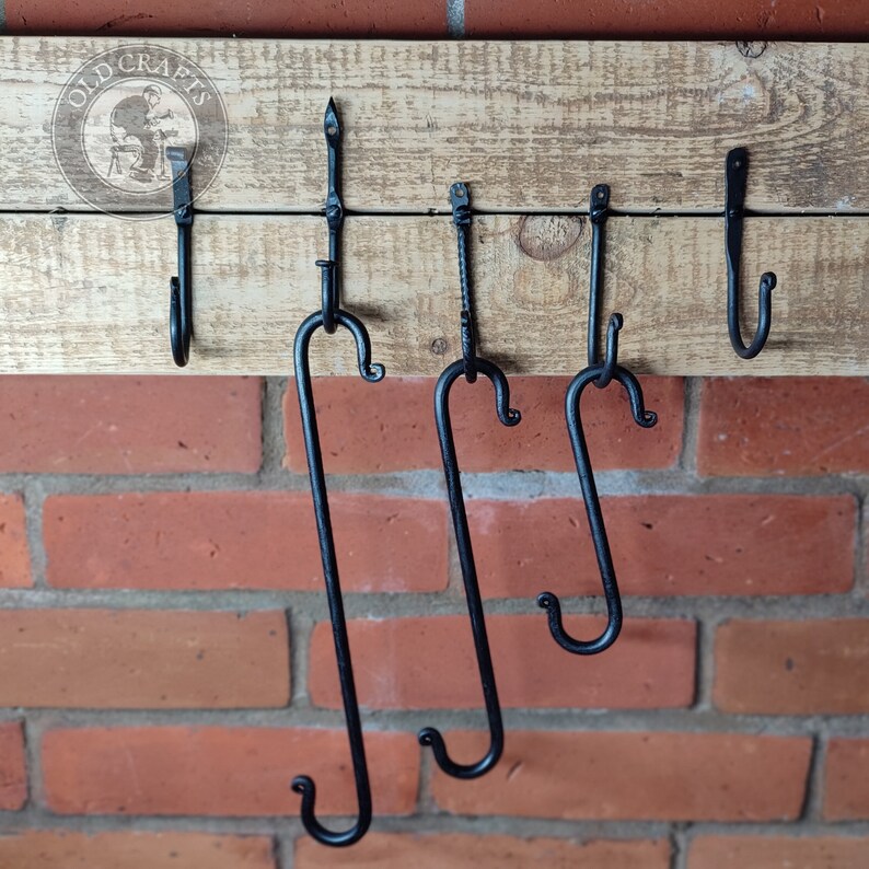 9 Long Twisted S Hook Nine Inch Long Hand Forge S Hook - Etsy