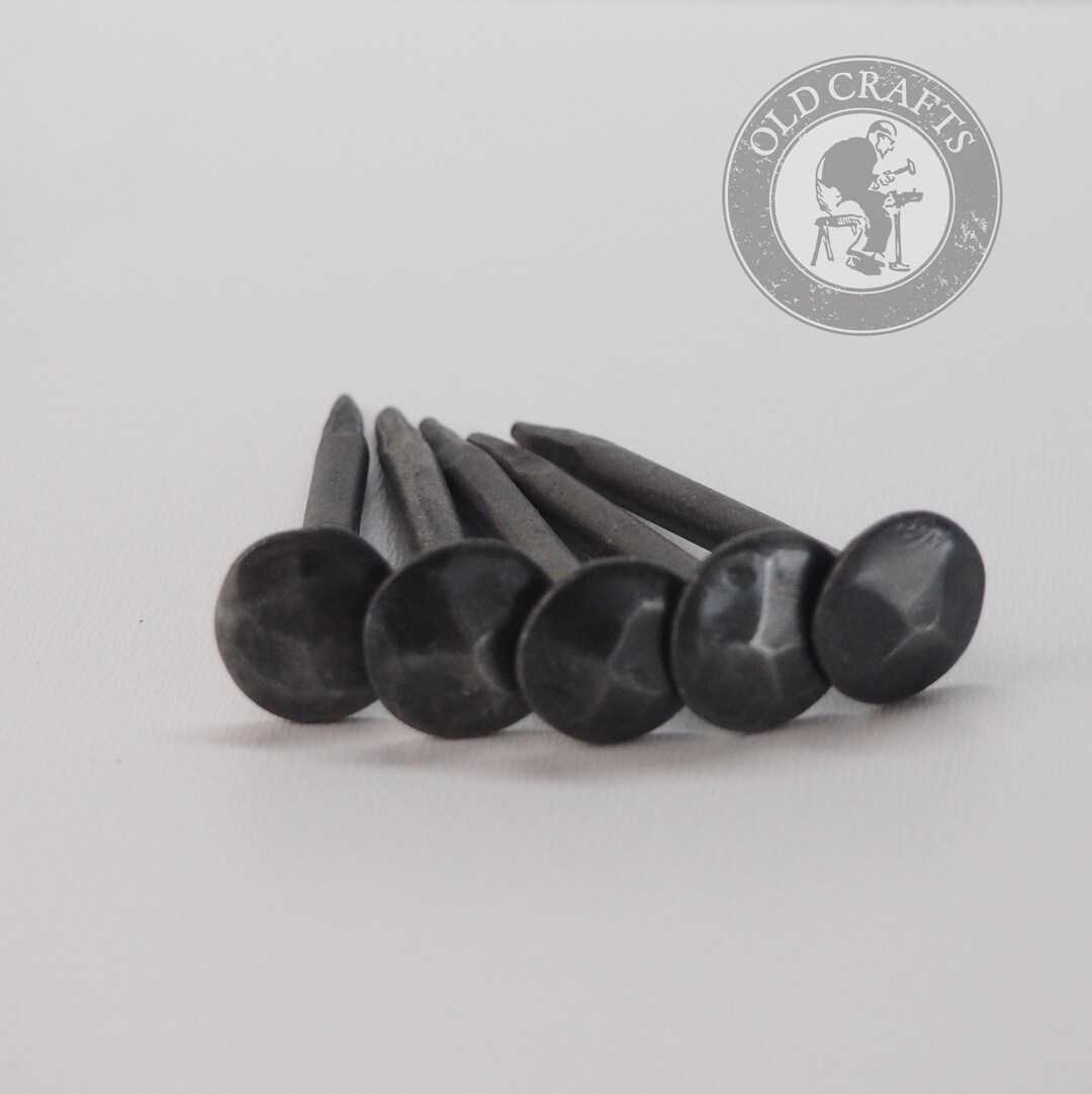 Pack of 3 HAND FORGED Round Nails, Iron Steel Nails, Handmade ...